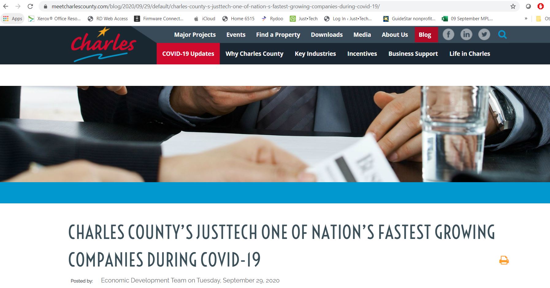 The Charles County Economic Development Department Spotlights JustTech ...