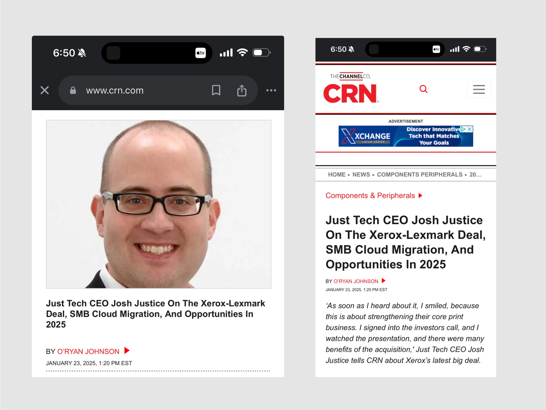 JustTech CEO Featured on CRN Discussing Xerox-Lexmark Deal and All Things Cloud - Just·Tech